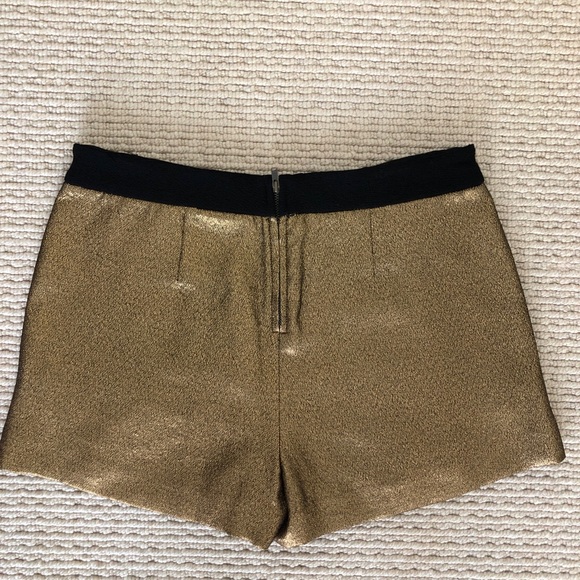 A.L.C. | Shorts | Alc Gold Pleated Shorts | Poshmark